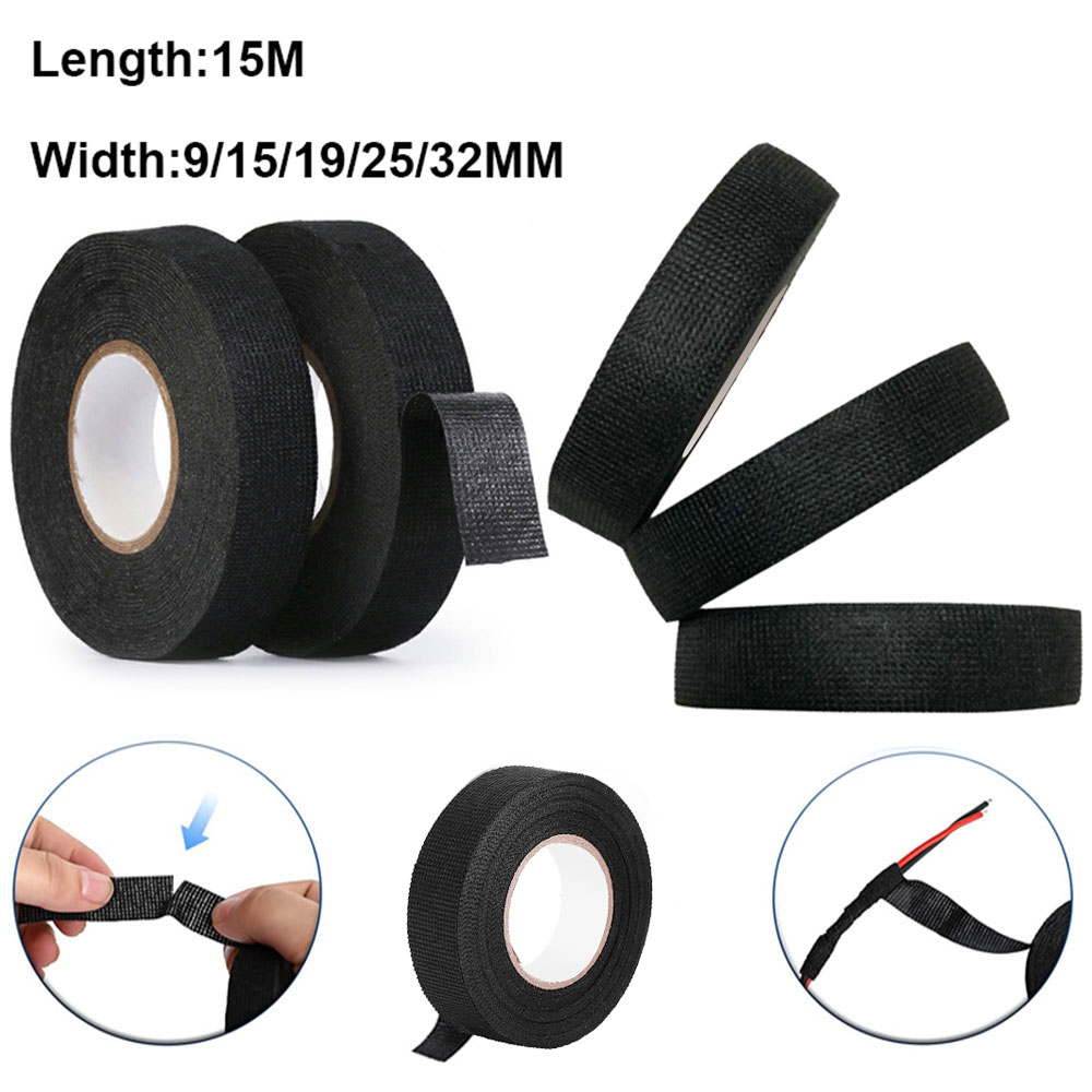 Waterproof Adhesive Cloth Tape, 15m for Car Wiring and Electrical ...