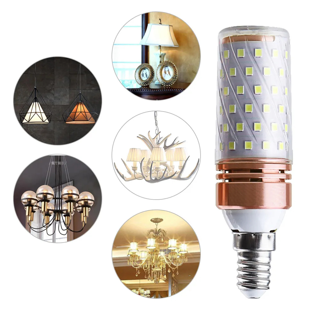 E27 E14 LED Corn Bulb SMD 2835 led lamp 12W 16W Chandelier Candle LED Light For Home Decoration ...