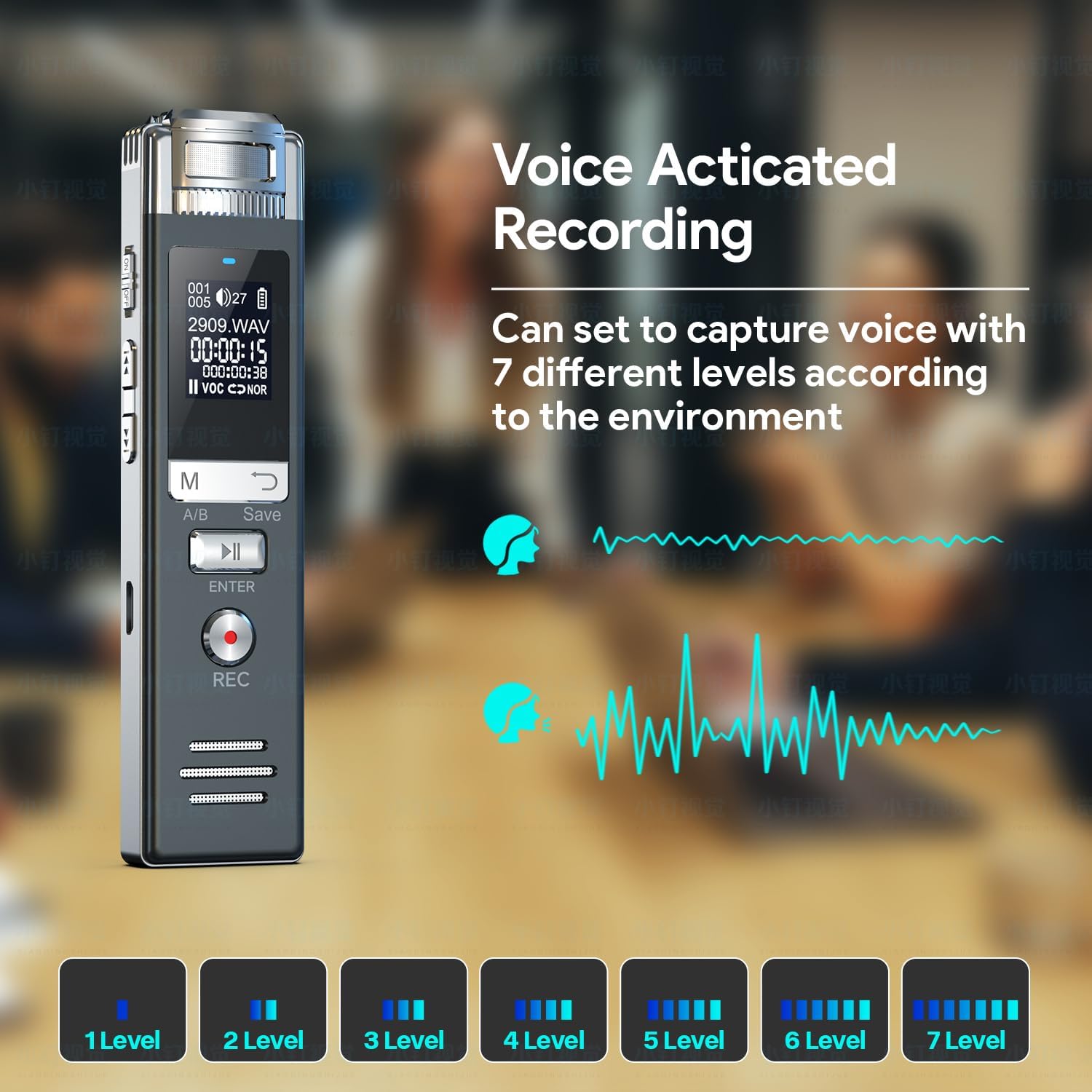 Voice Activated Recorder Digital voice Recorder with Playback Portable ...