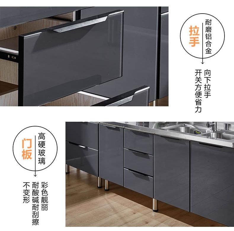 Simple cabinet stove cabinet stainless steel economic kitchen cabinet ...