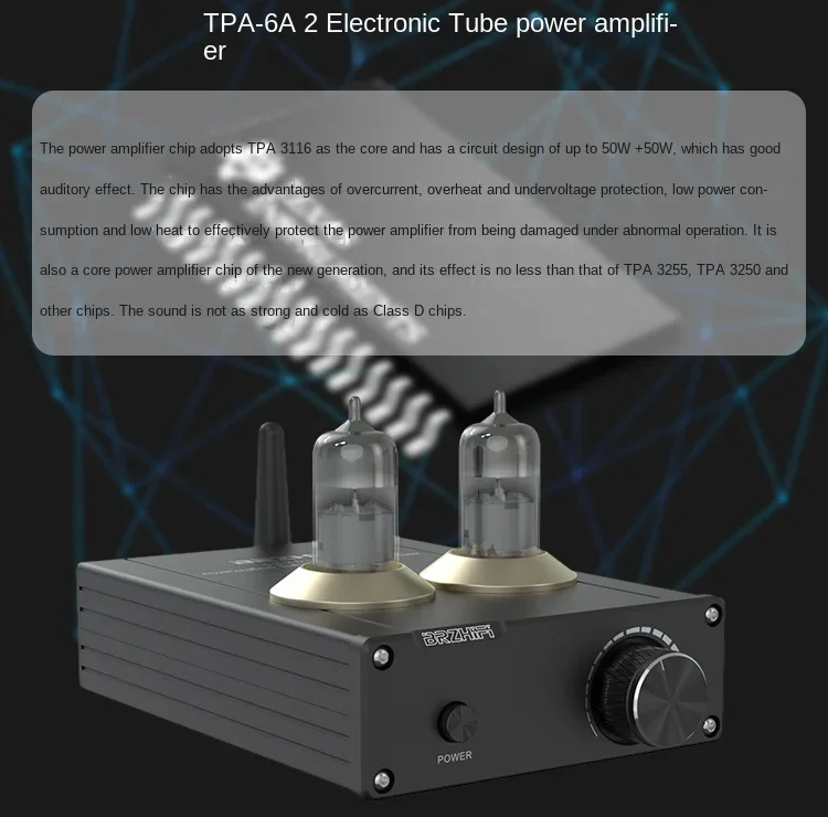 BREEZE HIFI Vacuum Tube Machine TPA-6A2 Fever HiFi 50W+50W Digital ...