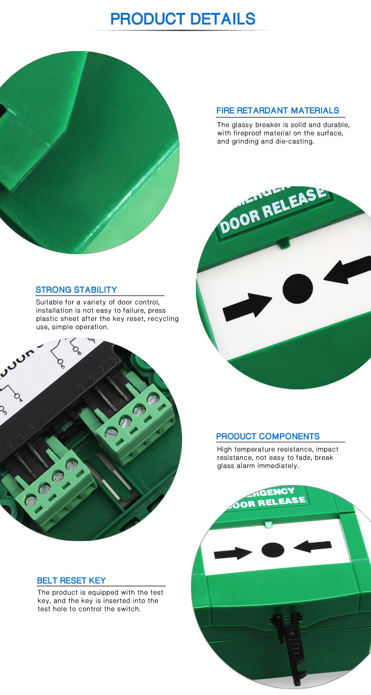 Resettable Fire Emergency Fire Alarm Switch Door Release Urgent Button ...