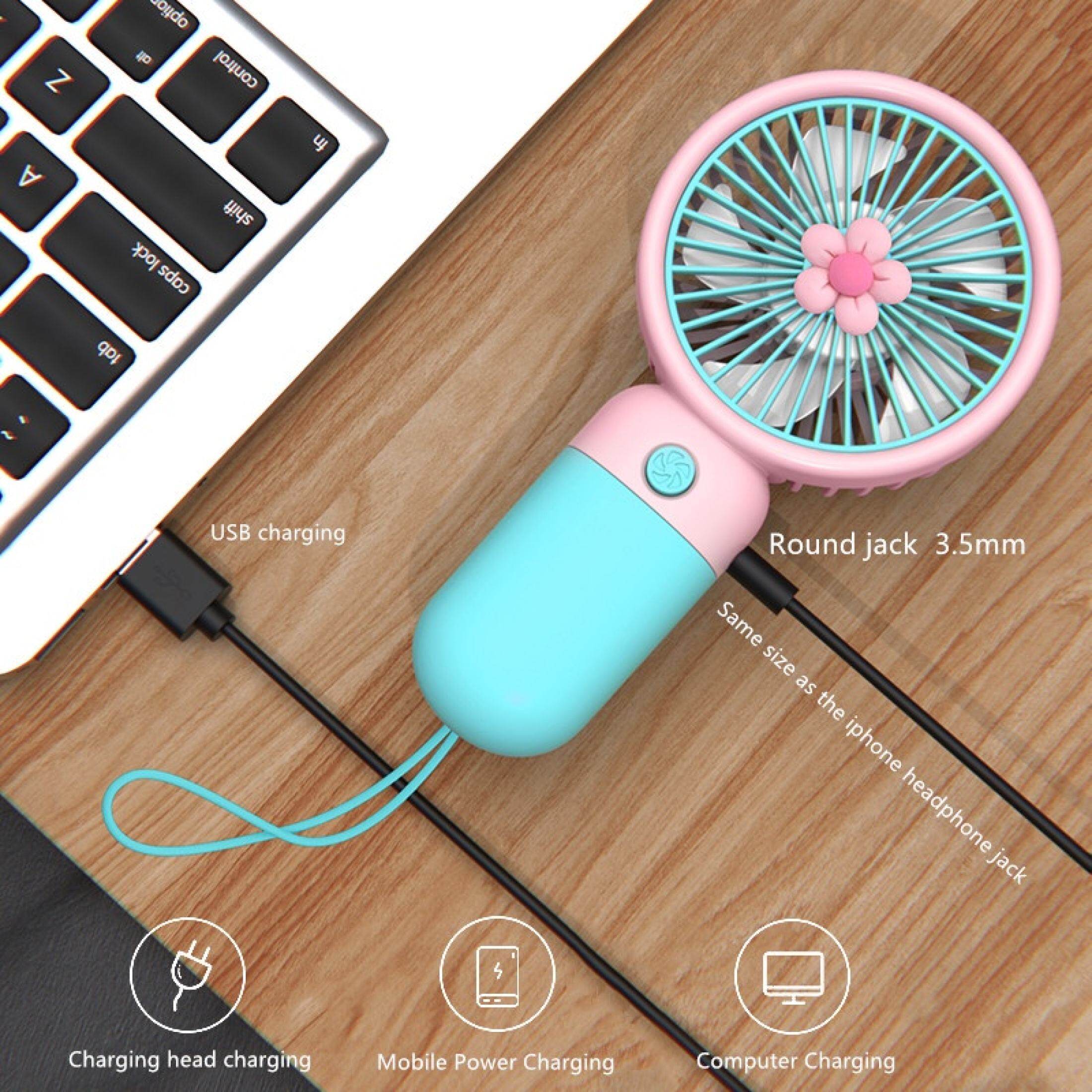 Handheld Fan USB Charging Mini Fan Fruit Cute Shape Portable Fan Office ...