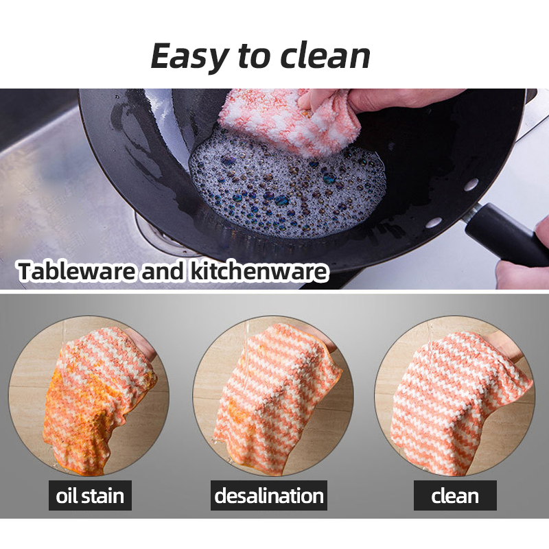 10 pcs Kitchen workbench cleaning rag, soft and absorbent dish cloths ...