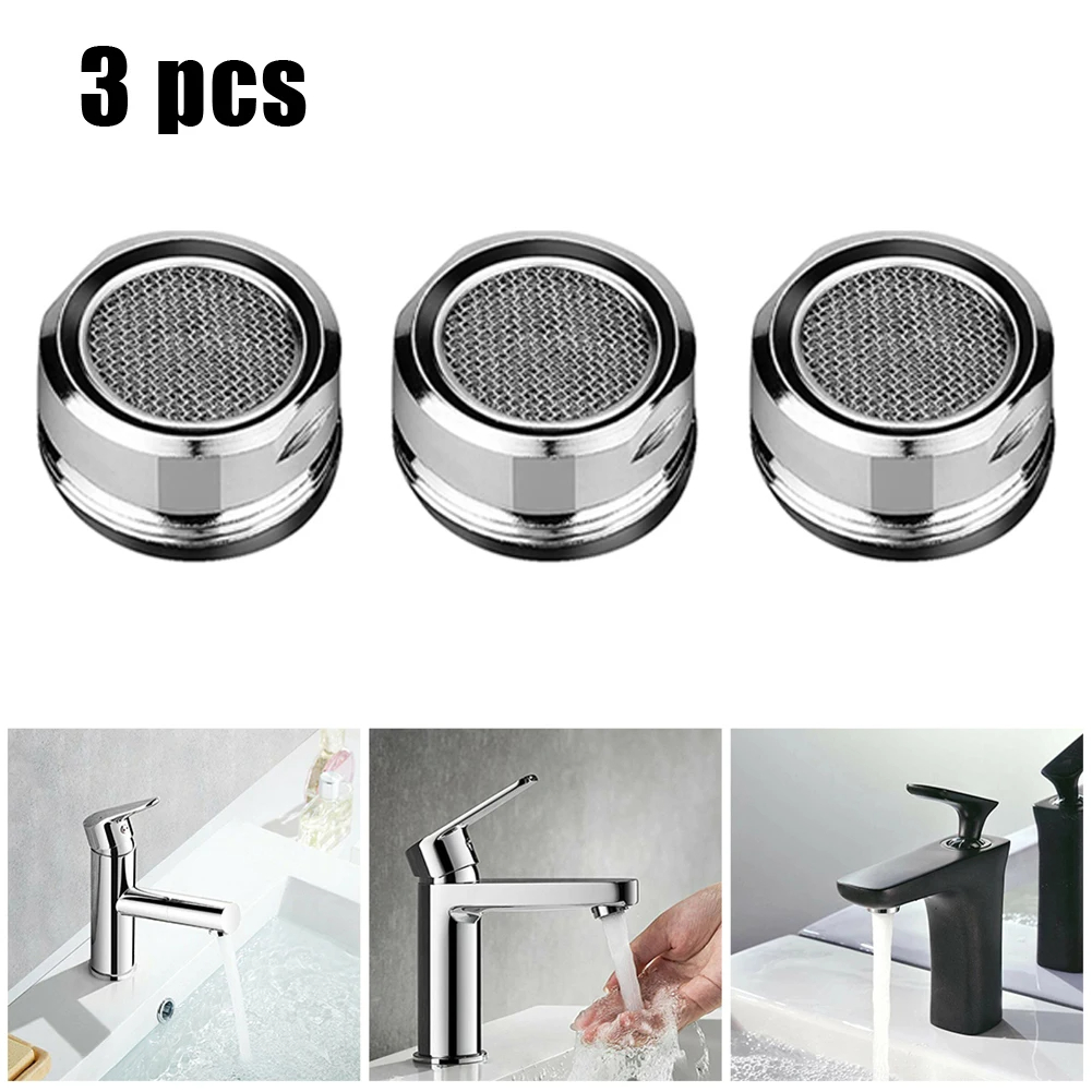 3pc Brass Faucet Replaceable Mixing Nozzle 24mm Threaded Bathroom ...