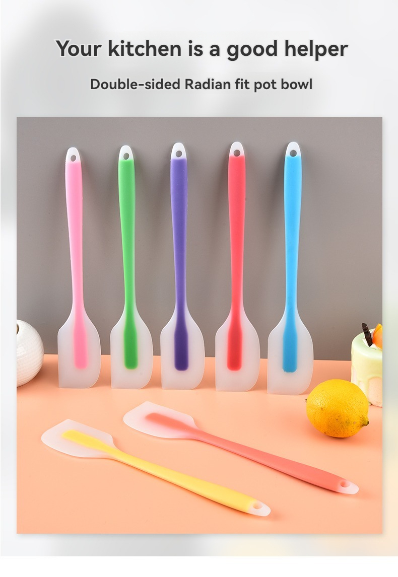 Spot translucent silicone small scraper cream cake spatula food grade ...