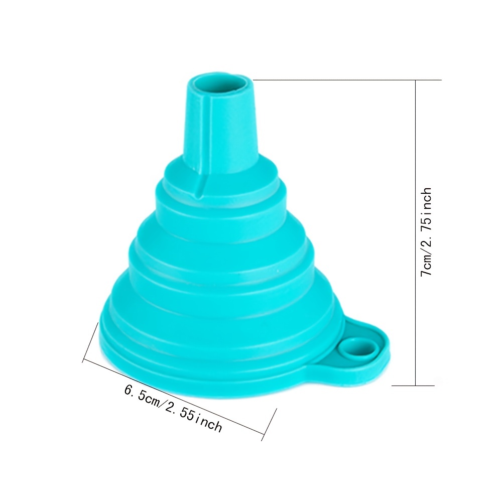 Kitchen Silicone Foldable Funnel 2-Piece Set, Flexible Foldable Cooking ...