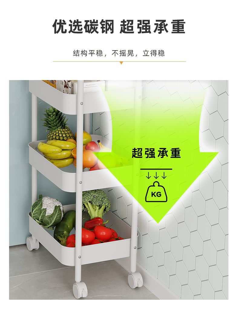 SG STOCK IKEA All metal Kitchen Multi-Purpose Trolley / Kitchen Storage ...