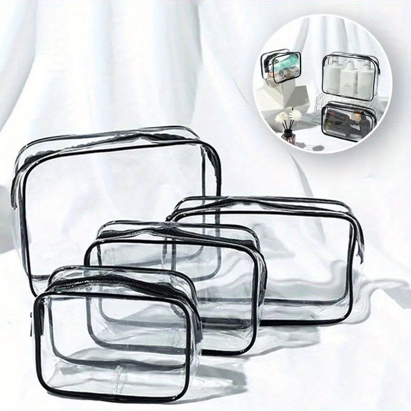 Simple Transparent Zipper Pouch, Lightweight Versatile Toiletry Wash ...