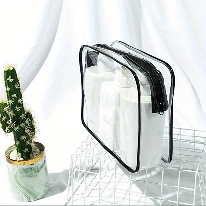 Simple Transparent Zipper Pouch, Lightweight Versatile Toiletry Wash ...