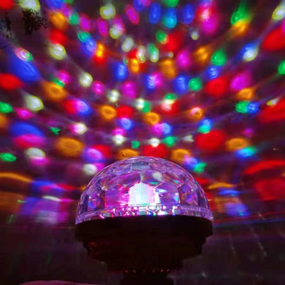 Bulb E27 Stage Light RGB Small Magic LED Rotating Light Projector Lamp ...