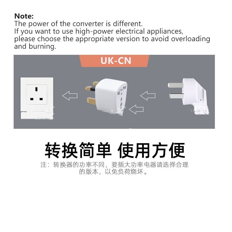 3 Pin Conversion Plug UK Adapter China Plug Universal Travel Plug ...