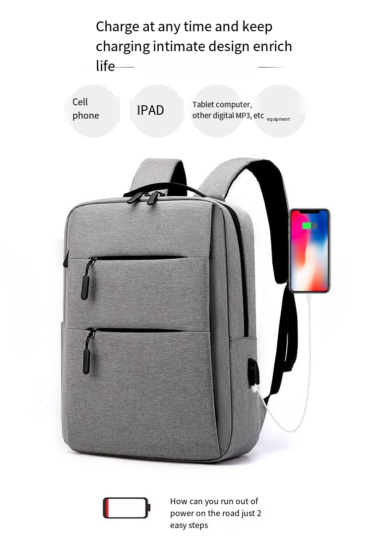 Classic Men's Computer Bag Casual Business Backpack Simple Commuter ...