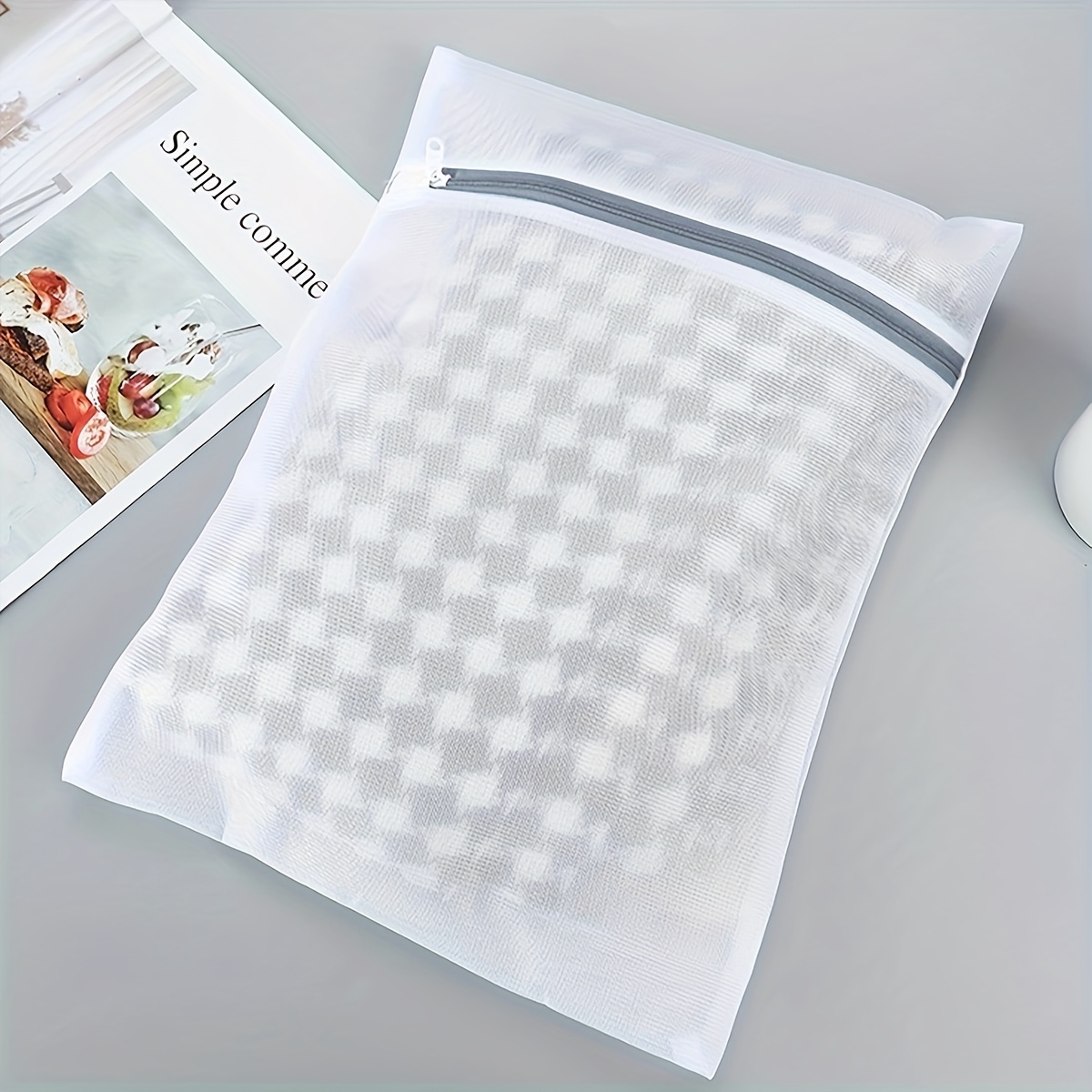 3pcs Zipper Laundry Bag Fine Mesh High Quality Storage Bags Household ...