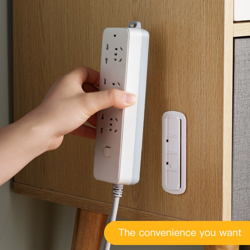 Wall-Mounted Sticker Punch-free Plug Fixer Home Self-Adhesive Socket ...