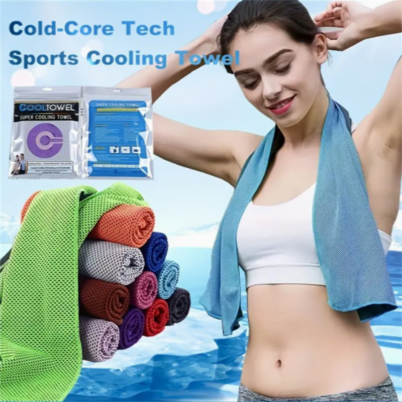 Cold Sensation Towel Outdoor Wipe Sweat Cooling Sports Cool Towel Cool ...