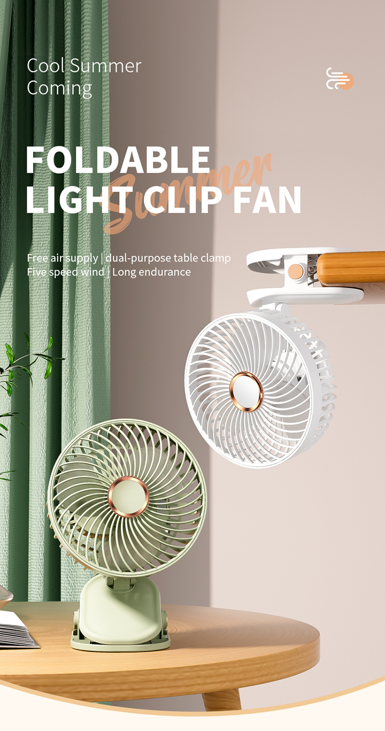 Kimviento 3600mah Rechargeable Fan Usb 720° Adjustable Clip Fan For ...