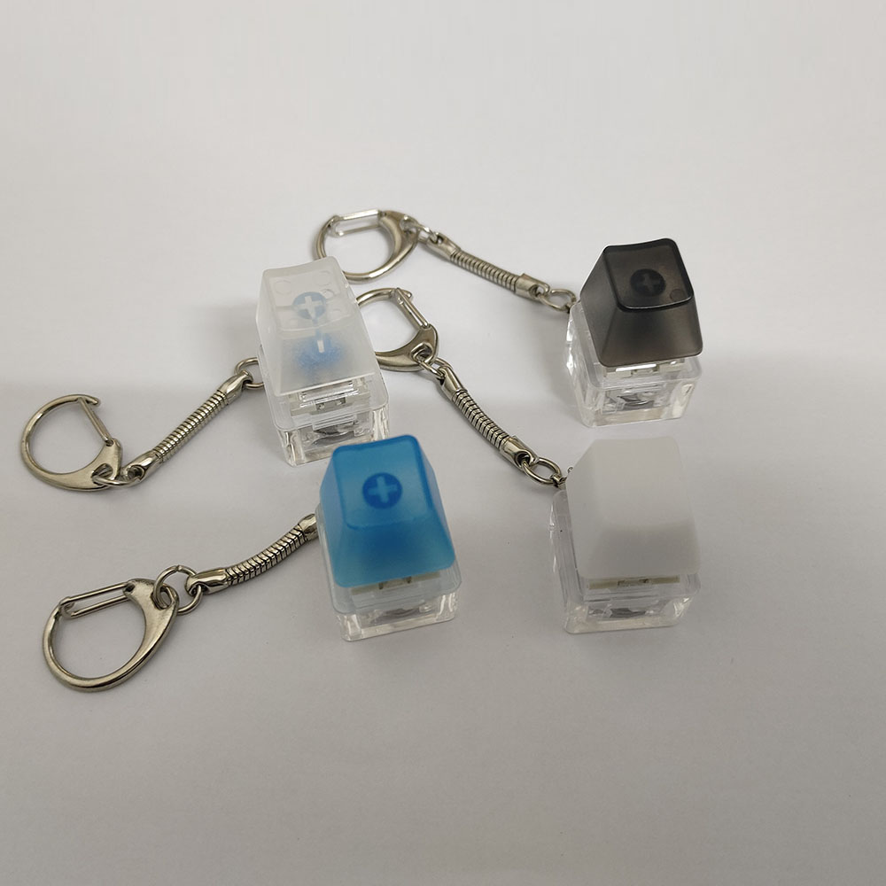 7 Colors Light Keychain Decompression Fingertip Press Toy Mechanical ...