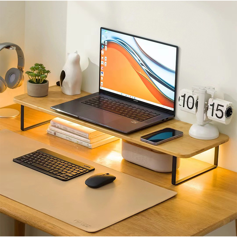 Desktop Monitor Stand Computer Stand Desk Organiser Shelf Monitor Riser ...