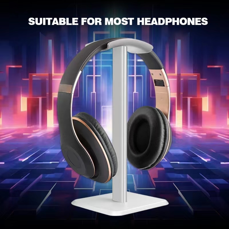 White Headphone Stand, Detachable Design, Sturdy And Durable, Compact ...