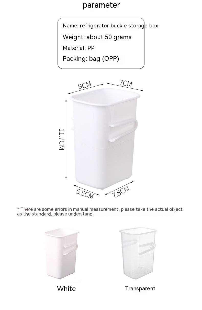 Refrigerator Side Door Special Storage Box Tidy-up Food Vegetable ...