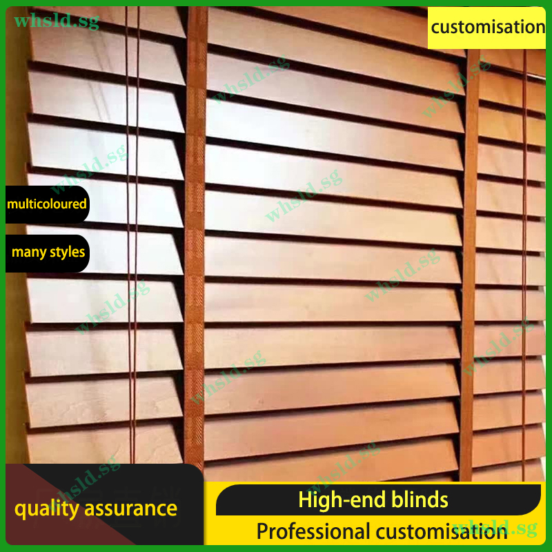 shutters Solid wood blinds Basswood wood solid wood blinds Roller blinds Bamboo blinds Bathroom ...