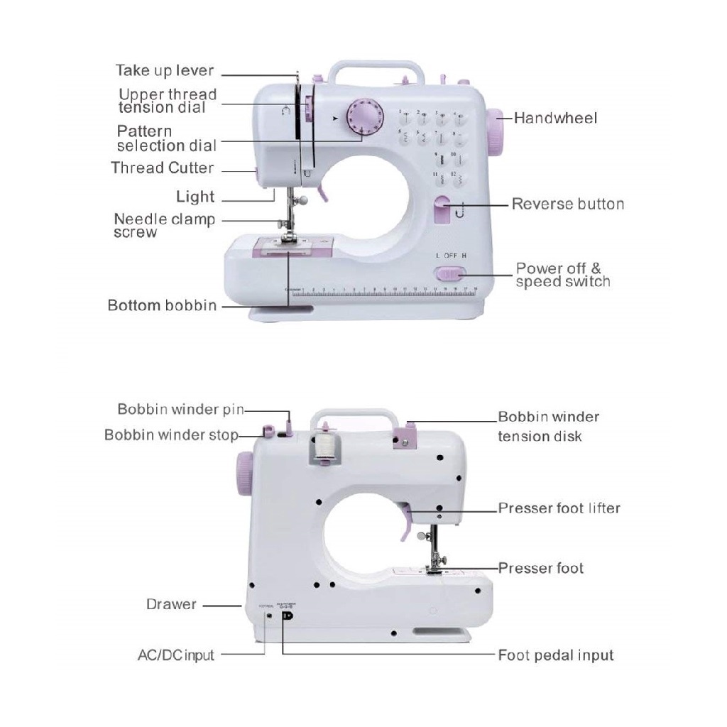 【24H Ship】Portable mini sewing machine Electric Mini Home Use Sewing ...