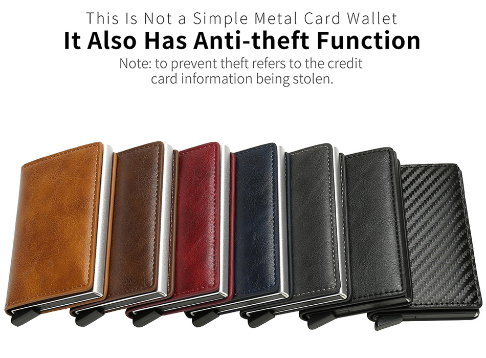 ANTI Rfid Credit Card Holder Men Wallets Bank Cardholder Case Small ...