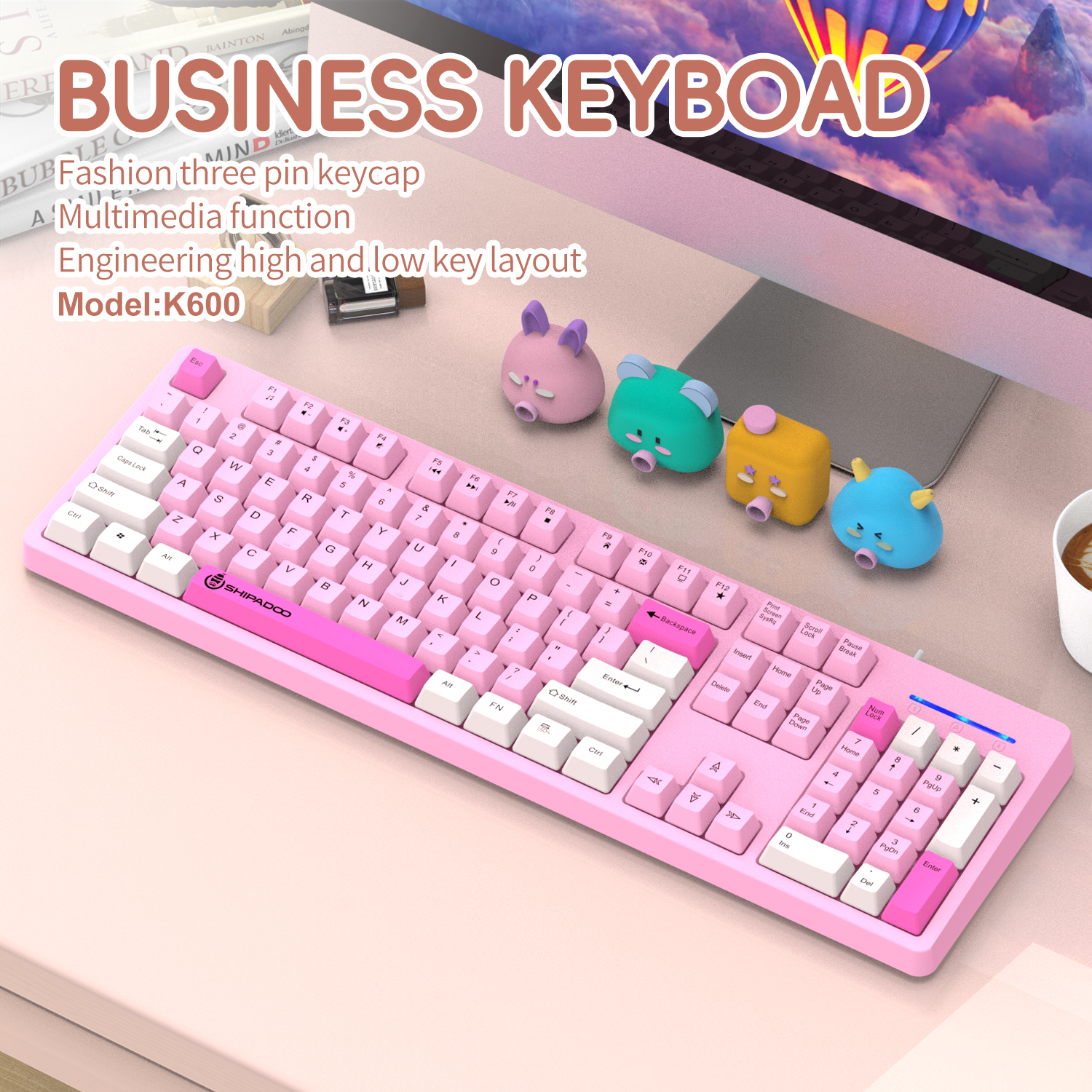 K600 104 Key Wired Gaming Mechanical Keyboard With Num eric Keypad ...