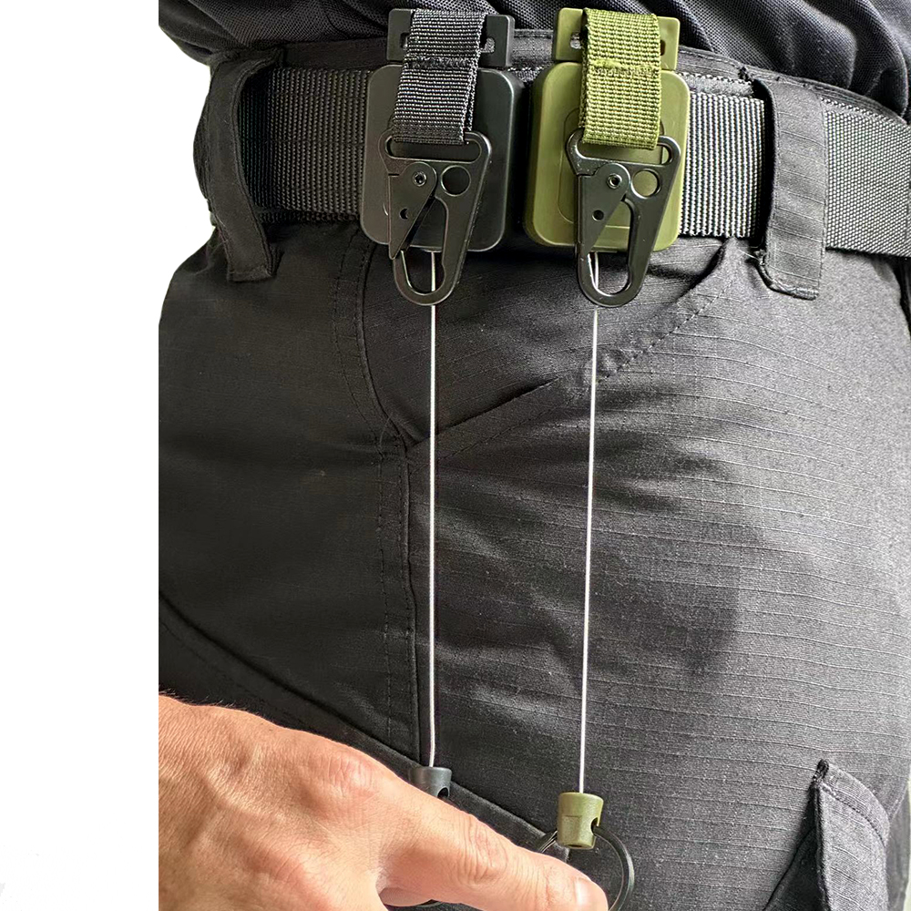 Steel Wire Easy Pull Buckle High Resilience Retractable Buckle Keychain ...