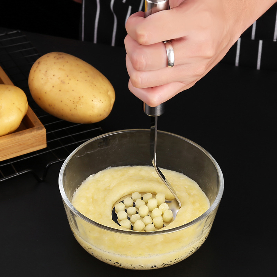 1 stainless steel potato masher for mashed potatoes, kitchen food press ...