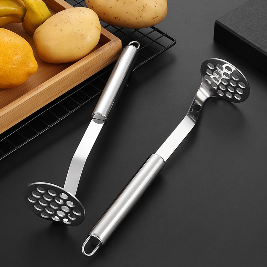 1 stainless steel manual masher for mashed potatoes, food masher ...