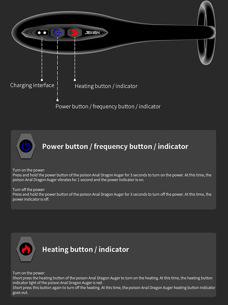 JEUSN electric Prostate Massager Anal Orgasm Vibrator Heating Sperm ...