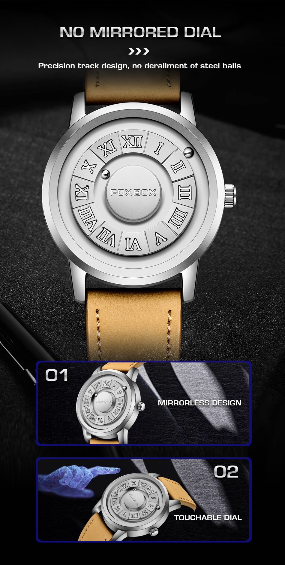 FOXBOX original Watches Men New Fashion Design Personality Creative ...