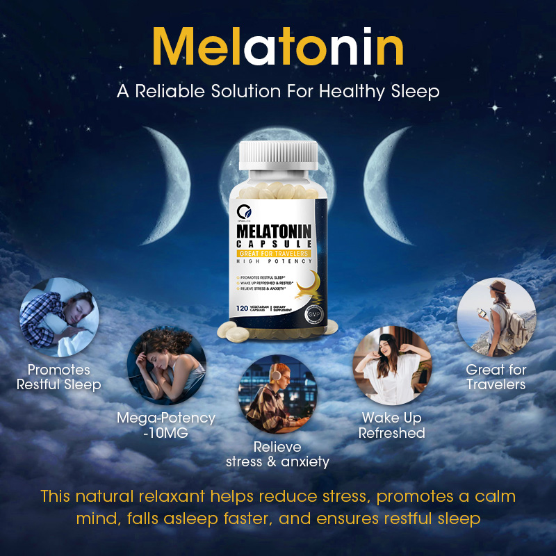 Orgeuos Melatonin Capsule With Omega-3-6-9 Promotes Sleep & Improve ...