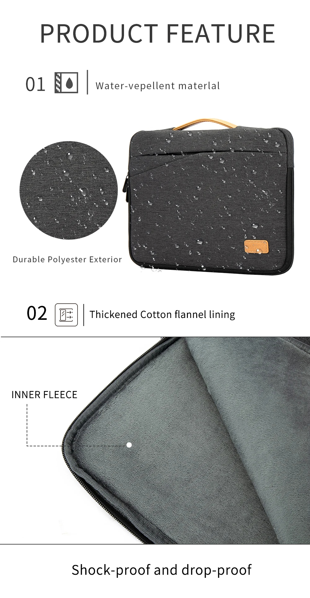 Laptop Sleeve Case Notebook Sleeve 14 15.6 Inch Laptop Bag For Macbook ...