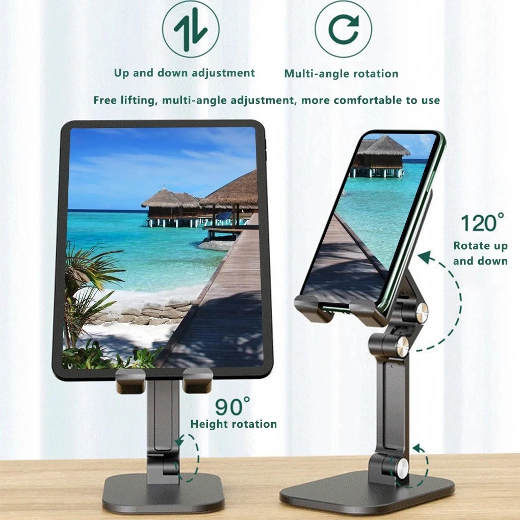 Portable Collapsible Phone Stand Adjustable Height Multi-angle Free ...