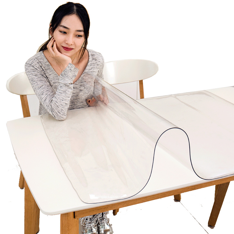 PVC Transparent Table Mat Soft Glass Waterproof And Oil-proof No-wash ...