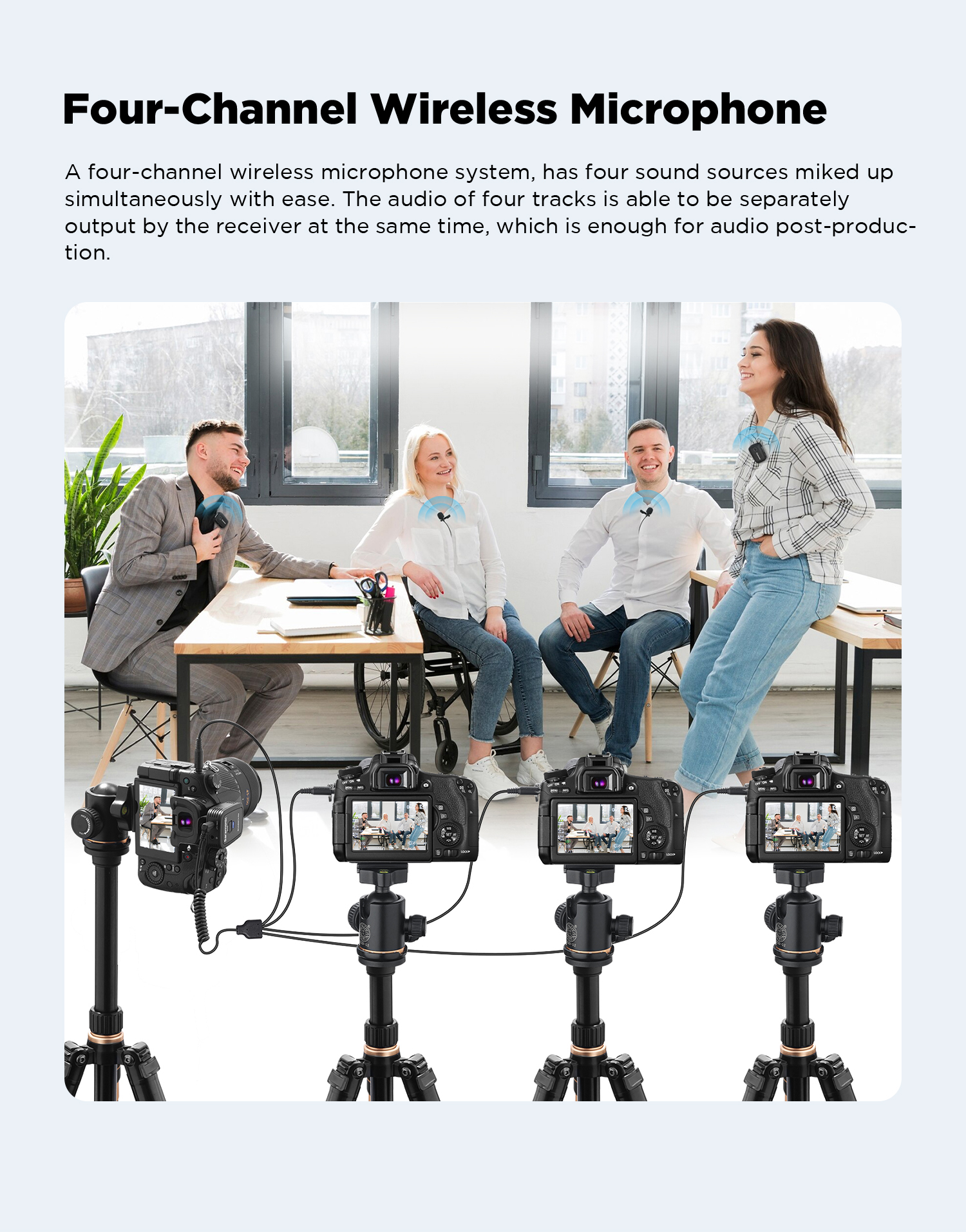 Saramonic Blink500 T4 Wireless Microphone Four-Channel Lapel Microphone ...