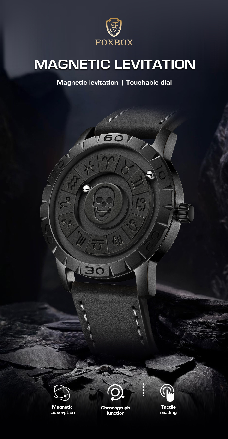 FOXBOX original Watches Men New Fashion Design Personality Creative ...