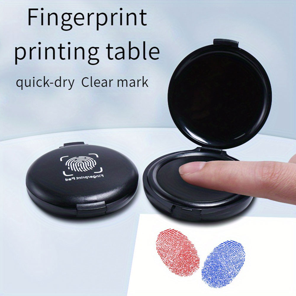 Fingerprint Ink Pad Thumbprint Stamp Pad Notary Security ID ...