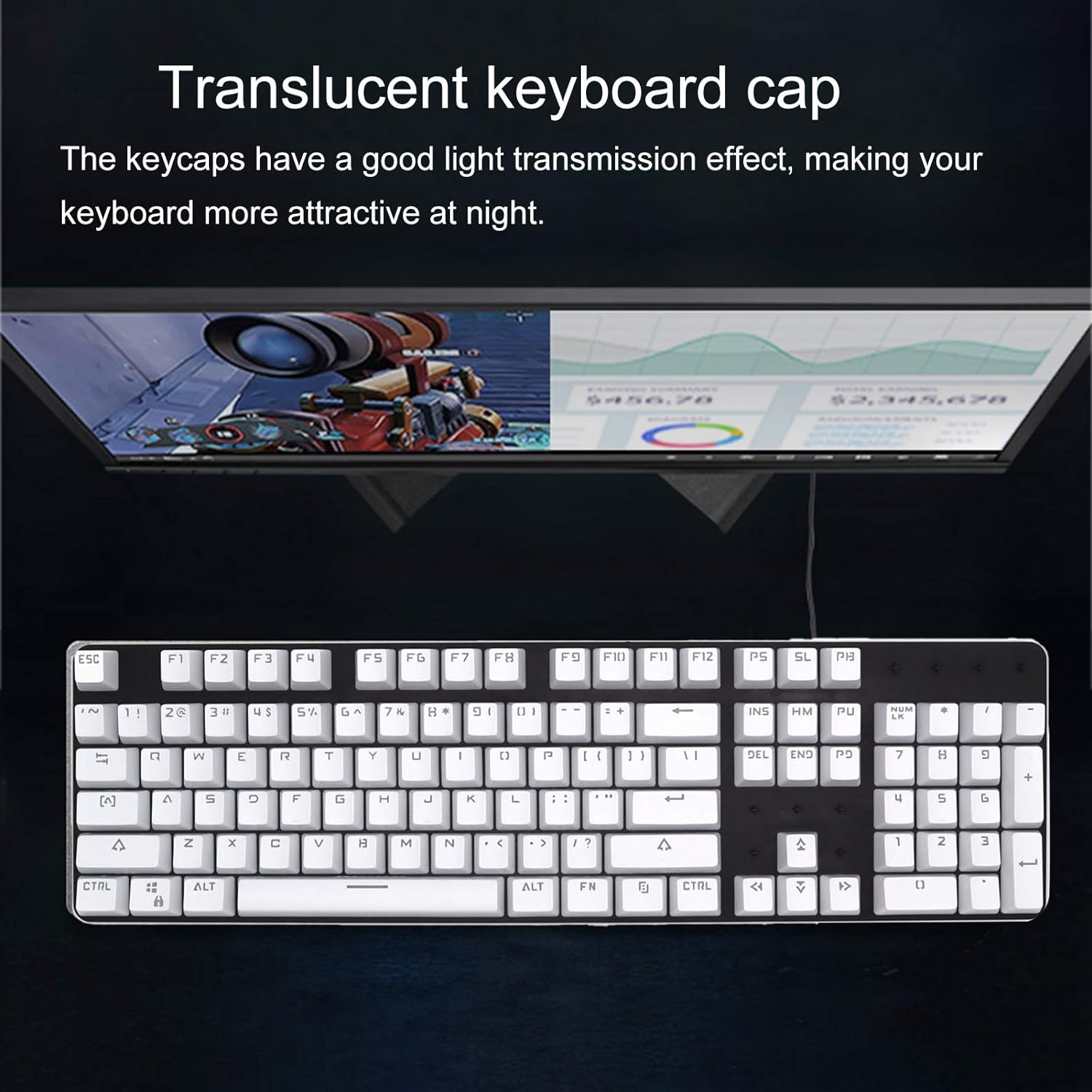 Keycaps OEM Profile 113 Keys Standard Doubleshot ABS Material Backlit ...