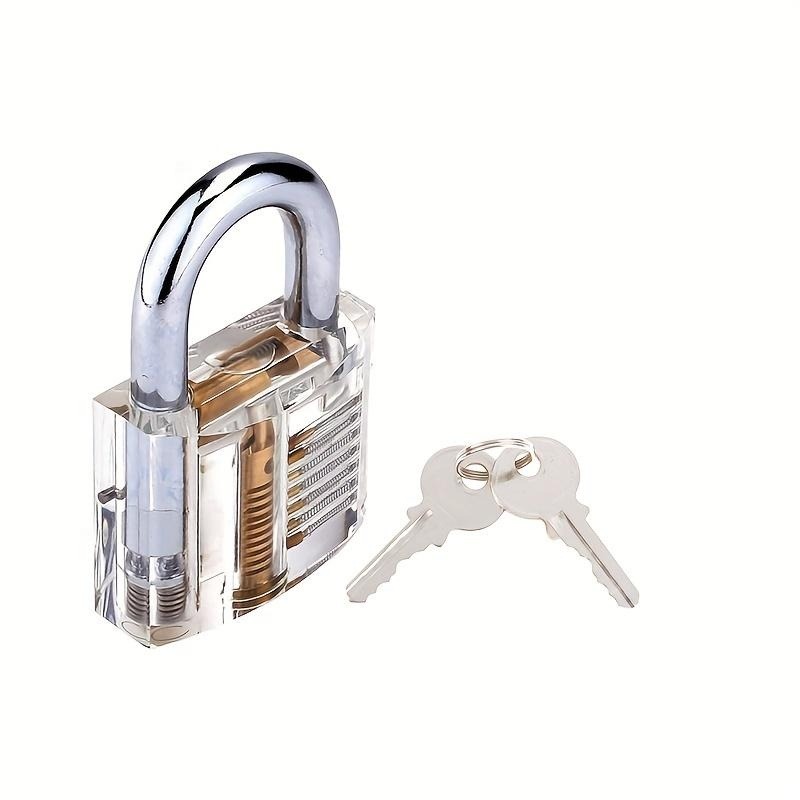 Transparent Practice Padlock Tool Kit, Lock And Keys For Sheds, Storage ...