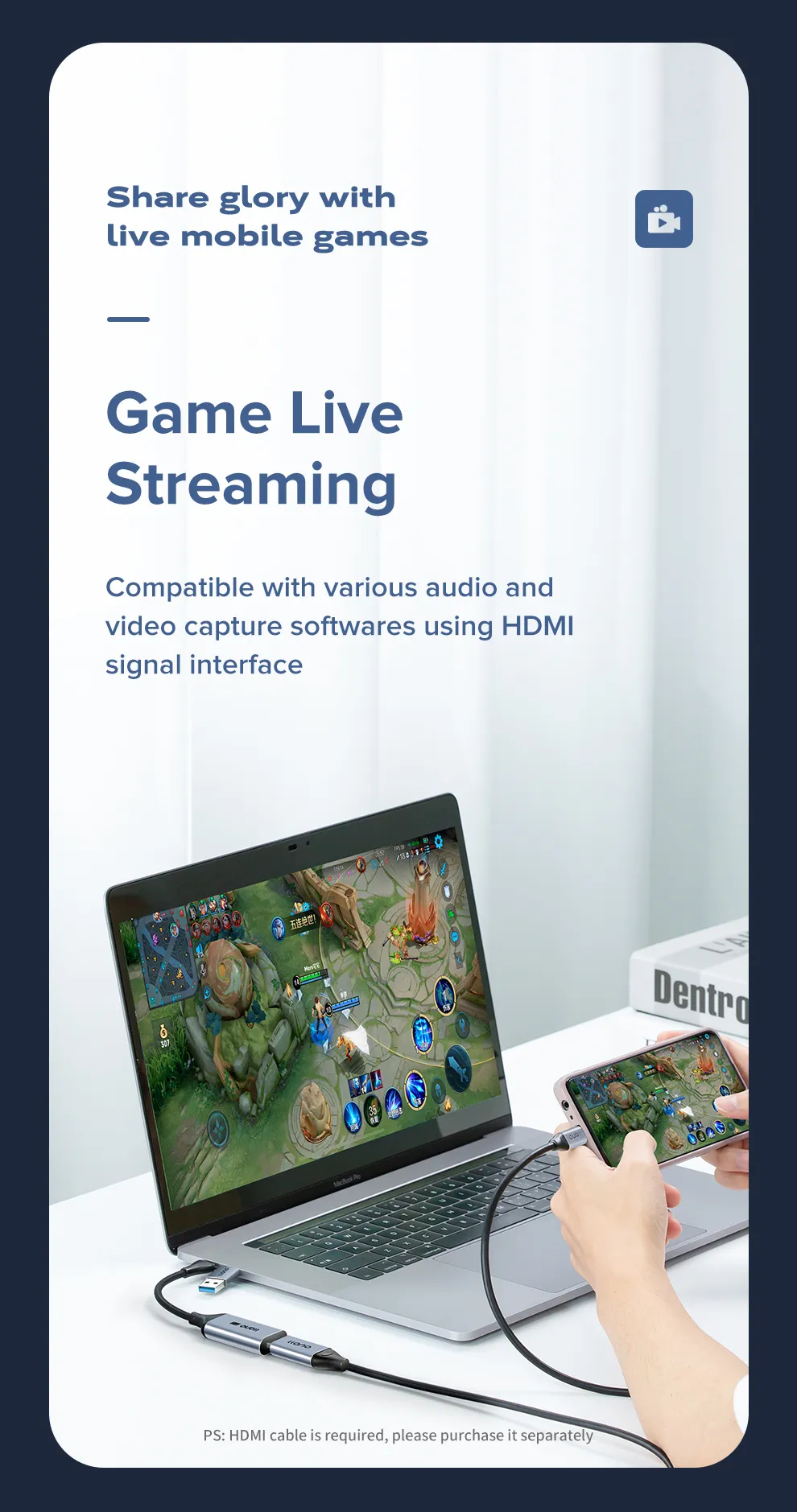 llano 2 in 1 USB/Type-C Video Capture Card Game Live Streaming ...