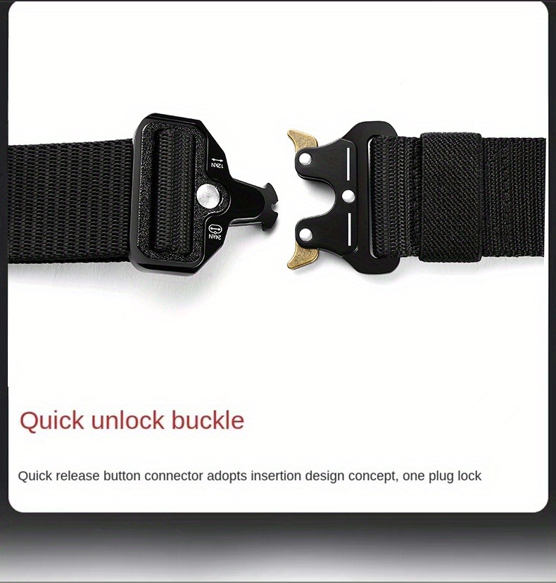 Tactical Quick Release Durable Soft Nylon Belt Unisex Outdoor Hiking ...