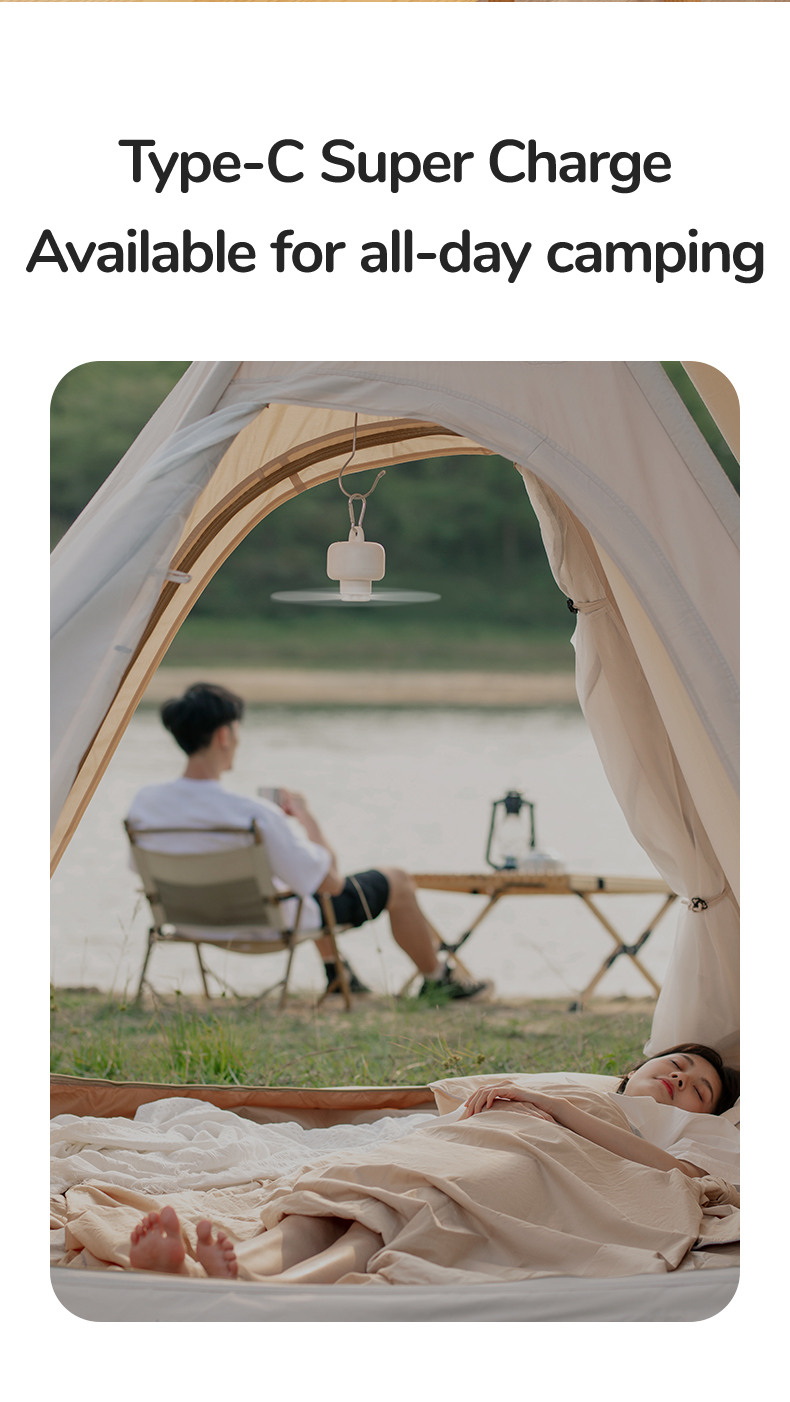JisuLife Foldable Ceiling Fan 3 Blades 4 Speeds Infrared Remote Control ...