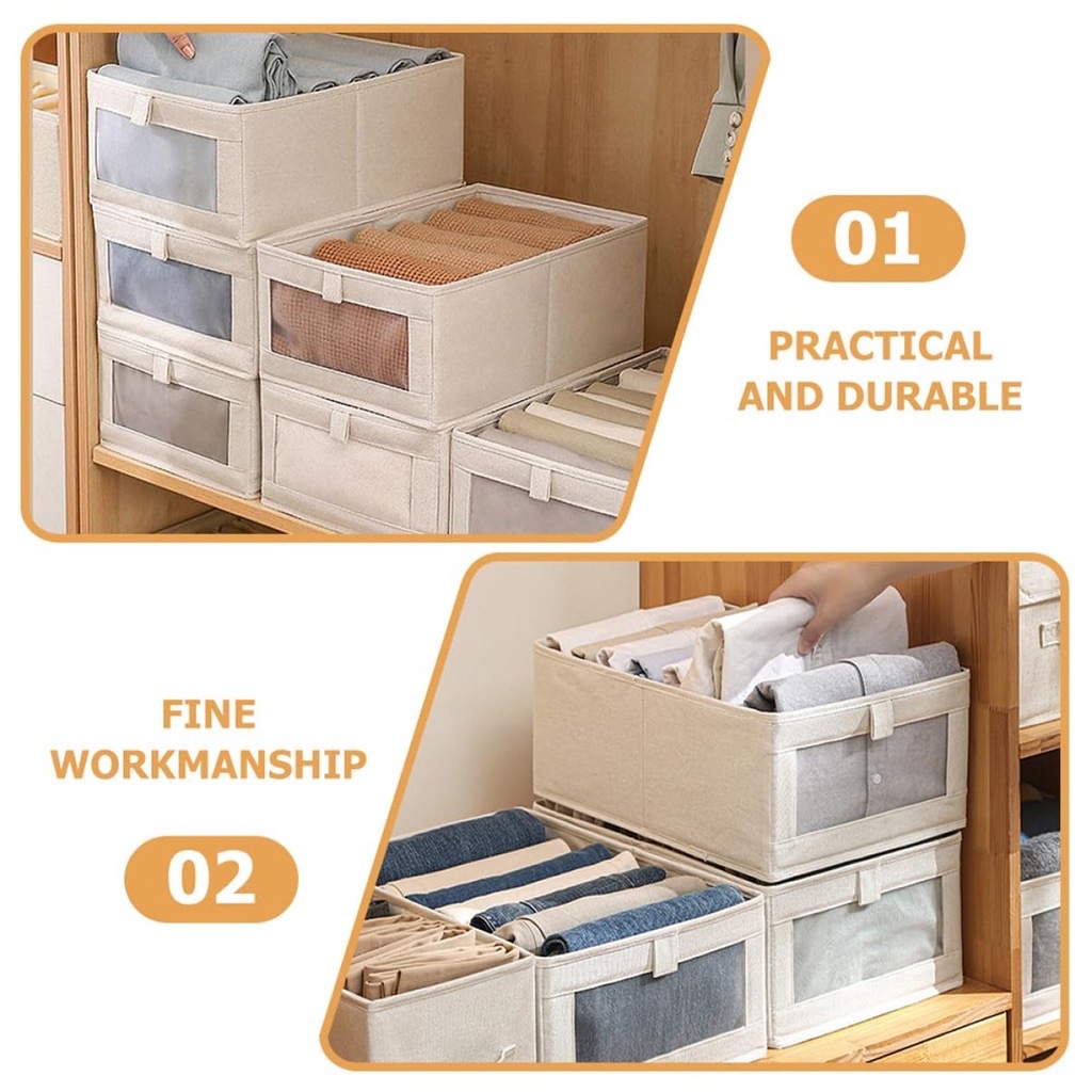 12 Hours 【SG Seller】Foldable Clothes Organizer / Wardrobe Storage ...