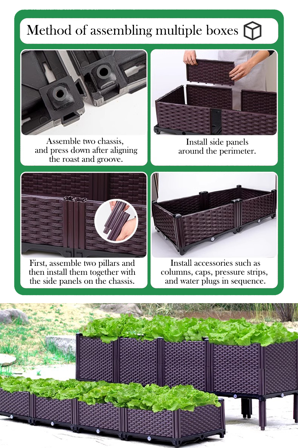 ⭐LOCAL READY STOCK⭐Plastic Planter Box Home Balcony Plastic Flower Pot ...