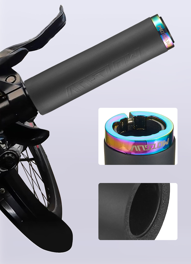 Bicycle Grips Silicone Handle Cover Unilateral Bilateral Lock Soft Non ...