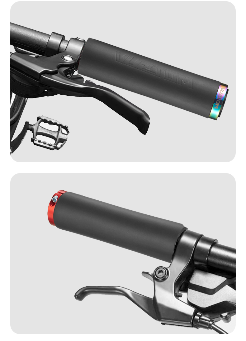 Bicycle Grips Silicone Handle Cover Unilateral Bilateral Lock Soft Non ...